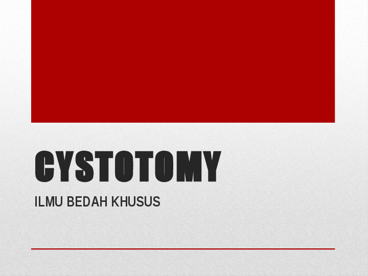(PPT) CYSTOTOMY
