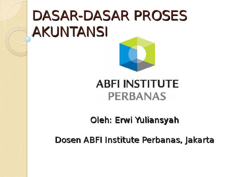 (PPT) Dasar-dasar Akuntansi
