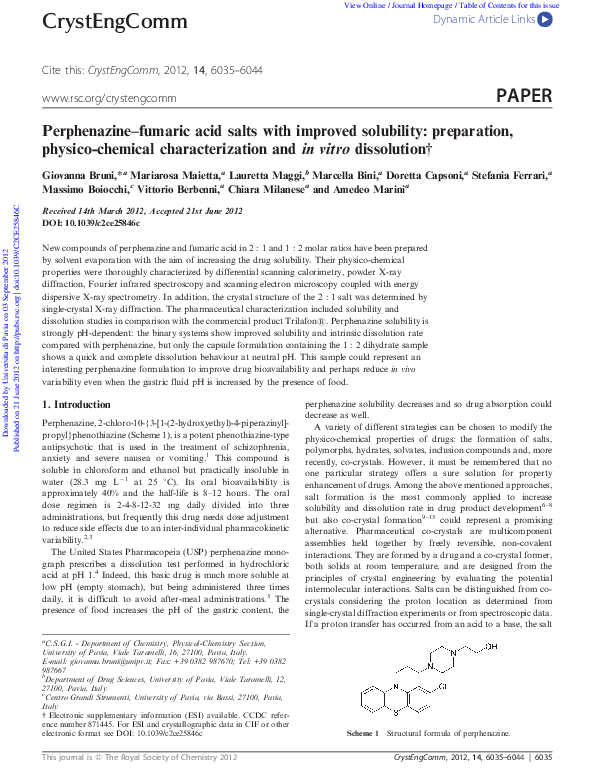 (PDF) Perphenazine–fumaric acid salts with improved solubility ...