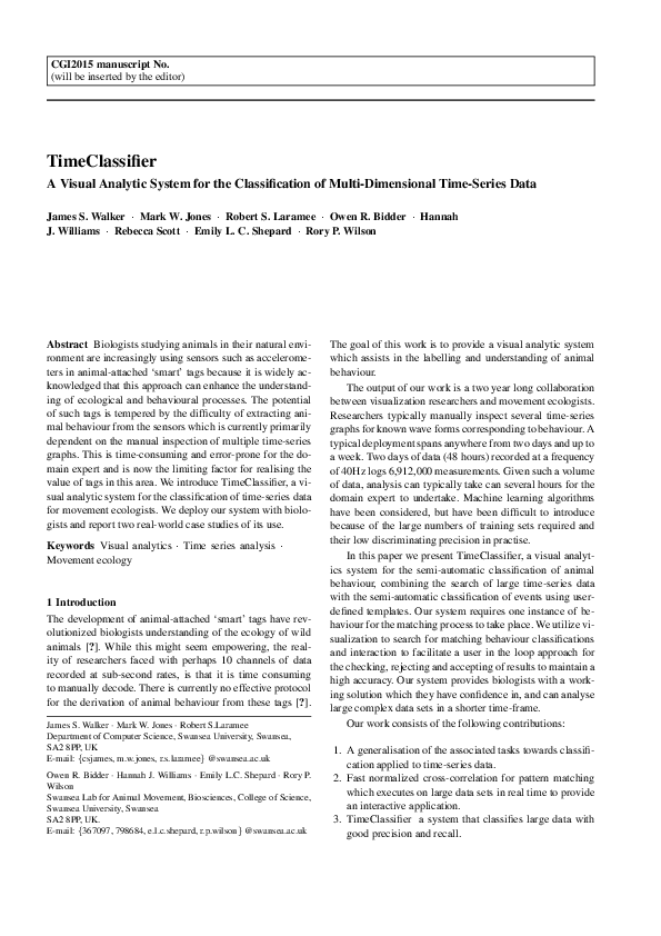 (PDF) TimeClassifier: a visual analytic system for the classification ...