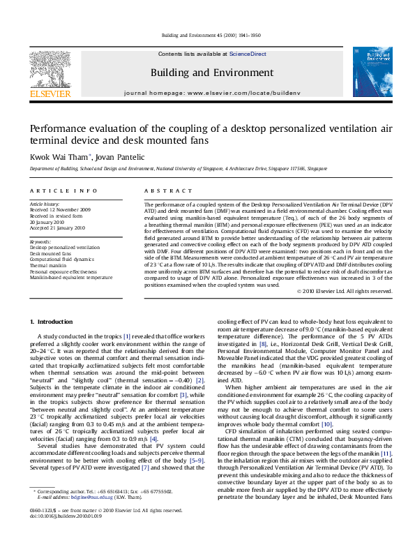 (PDF) Performance evaluation of the coupling of a desktop personalized ...