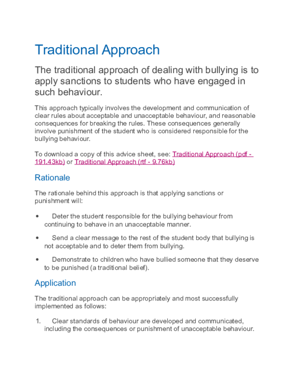 (DOC) Traditional Approach