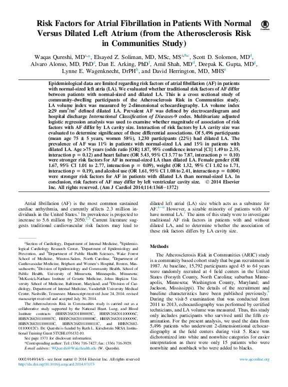Pdf Correlation Of Left Atrial Size And Atrial Fibrillation In Rhd With Mitral Valve Disease
