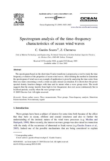 (PDF) Spectrogram analysis of the time–frequency characteristics of ...