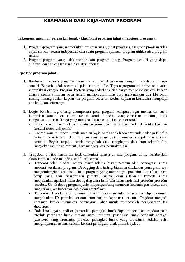 Doc Keamanan Dari Devil Program