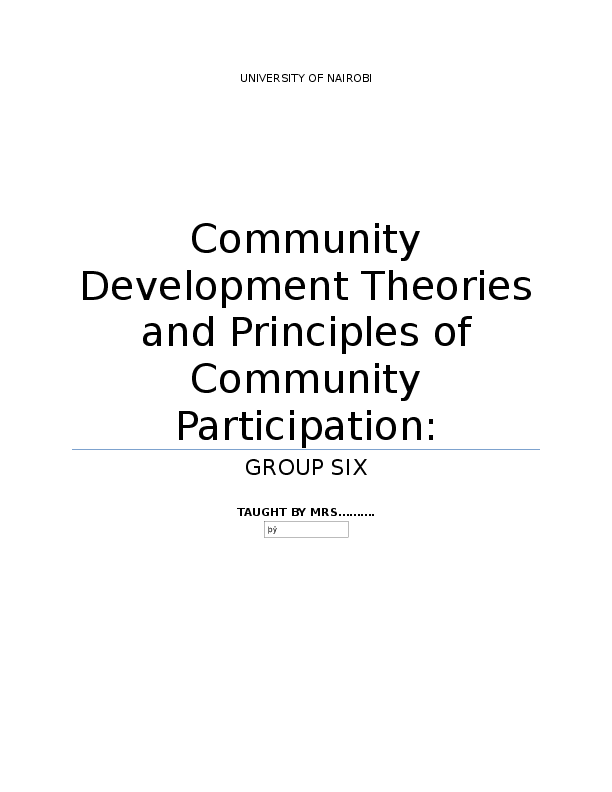 (DOC) Community Development Theories and Principles of Community ...