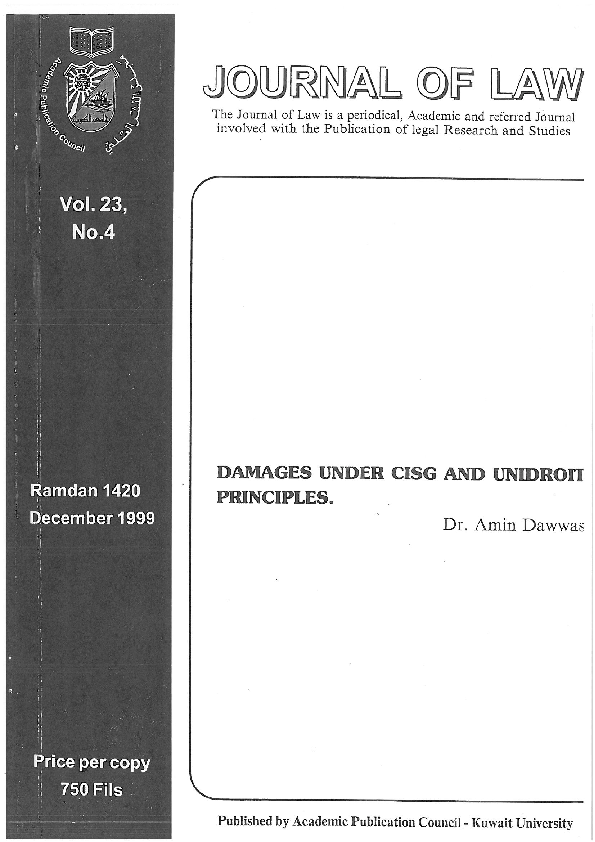 (PDF) Damages Under CISG and UNIDROIT Principles