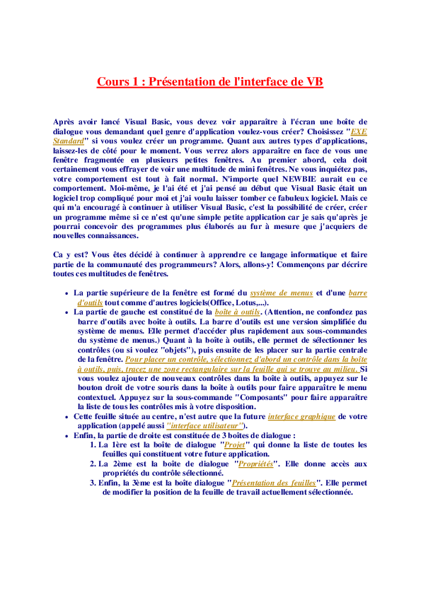 Pdf Cours Vba