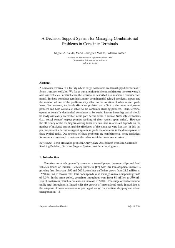 (PDF) A decision support system for managing combinatorial problems in ...