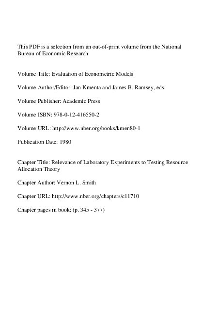 Pdf Evaluation Of Econometric Models