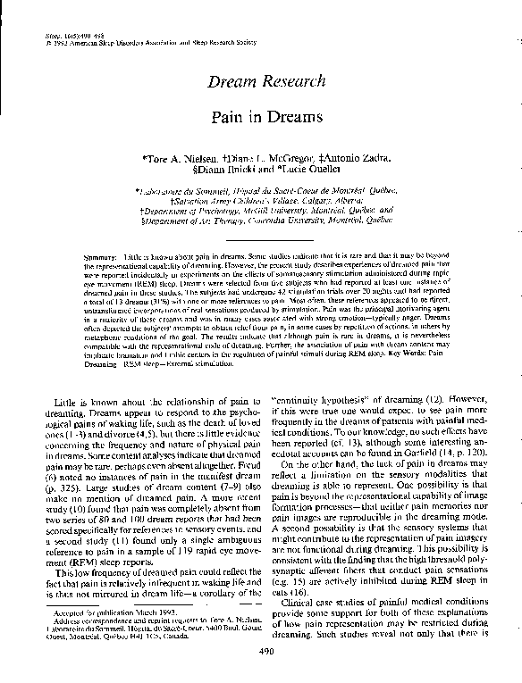 (PDF) Dream Research