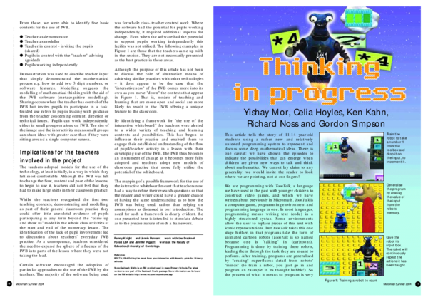 (PDF) Thinking in progress