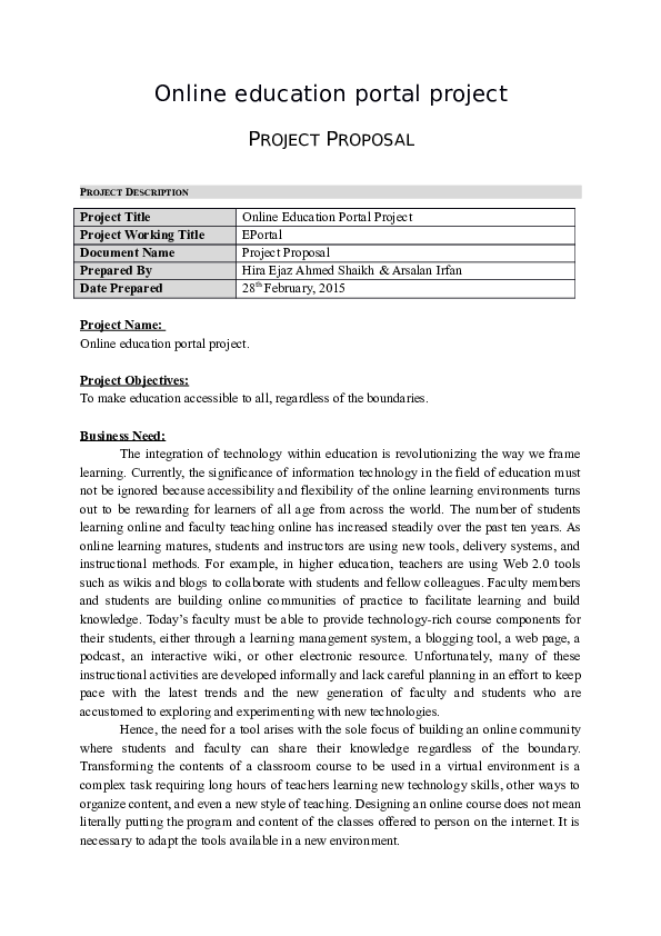 (DOC) PROJECT PROPOSAL