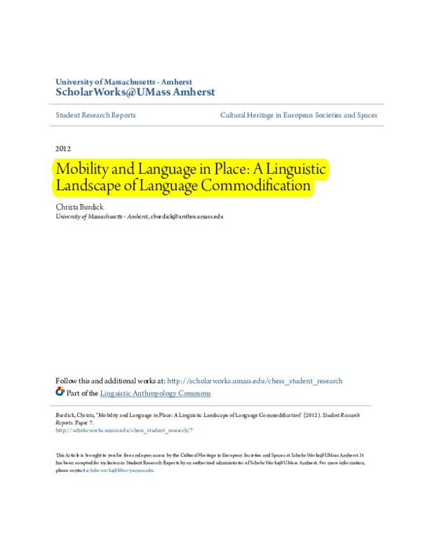 (PDF) Commodification