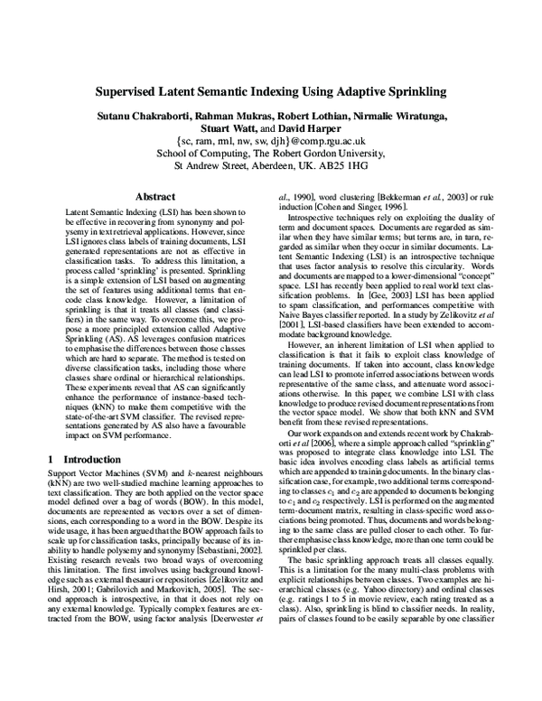(PDF) Sprinkling: Supervised Latent Semantic Indexing