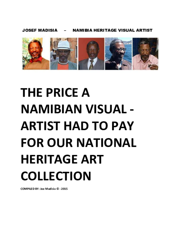 (PDF) THE PRICE A NAMIBIAN VISUAL ARTIST HAD TO PAY FOR NATIONAL ...