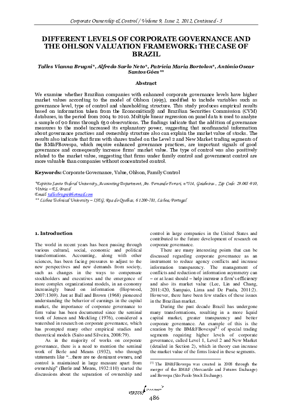 (PDF) THE OHLSON RESIDUAL INCOME VALUATION MODEL FOR VALUING CORPORATE ...
