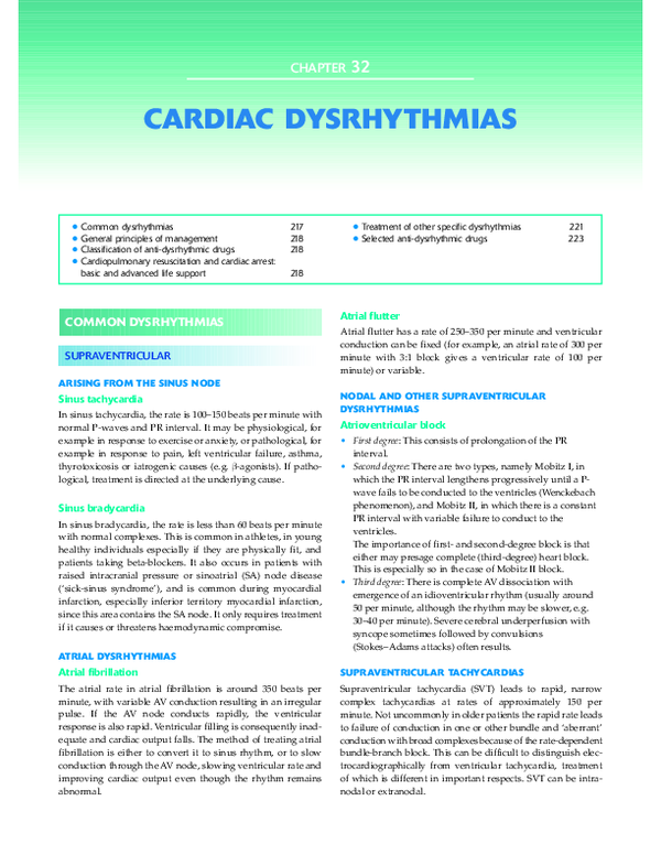 (PDF) CARDIAC DYSRHYTHMIAS