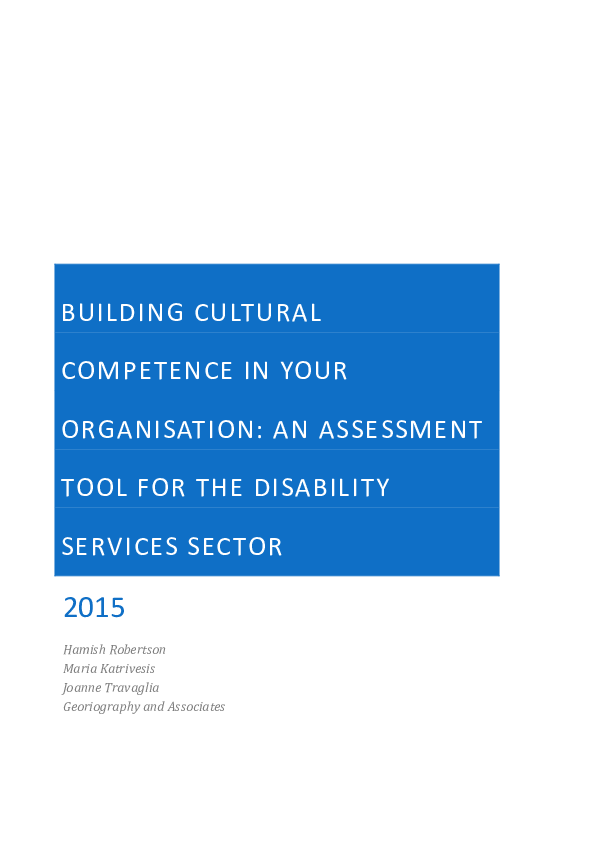Cultural Diversity Competency Self-Assessment Tool 2015