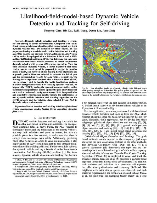 (PDF) Likelihood-field-model-based Dynamic Vehicle Detection and Tracking for Self-driving