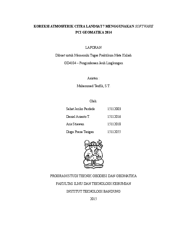 (DOC) Laporan Praktikum Koreksi Atmosfer