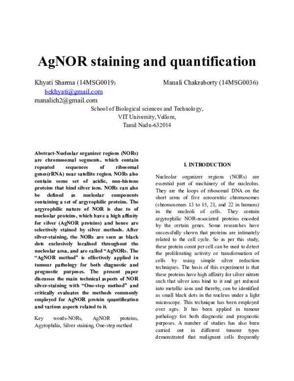 (DOC) AgNOR staining and quantification