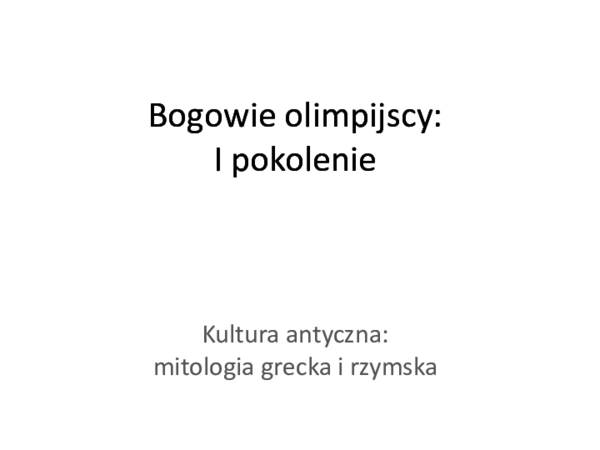 (PDF) Kultura antyczna 2: Mitologia 2 - bogowie olimpijscy 1 pokolenia | Aleksandra Kleczar ...
