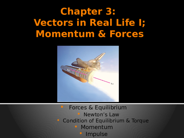 (PPT) Vectors in Real Life I Momentum Forces 1