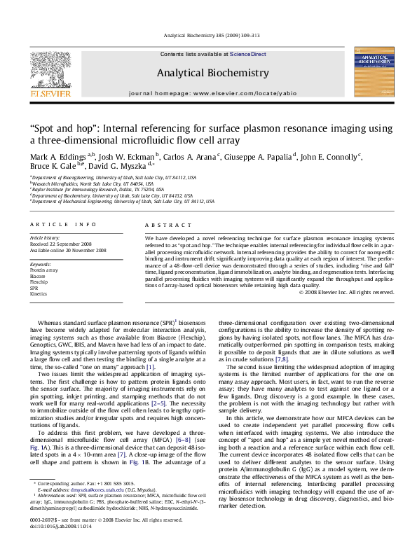 (PDF) “Spot and hop”: Internal referencing for surface plasmon ...