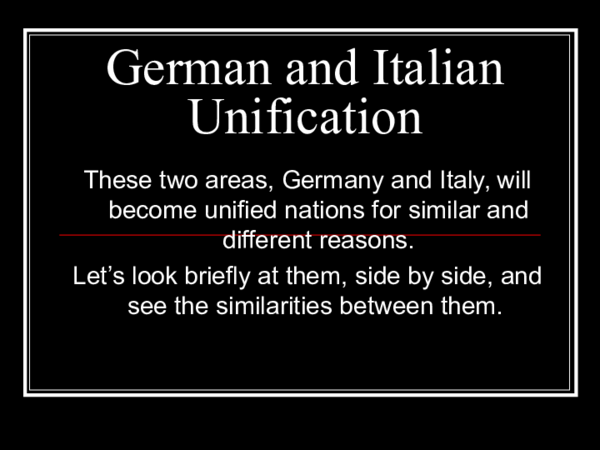 (PPT) German and italian unification