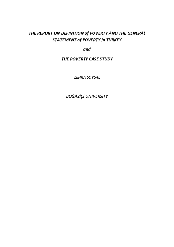 (PDF) POVERTY CASE STUDY - TURKEY