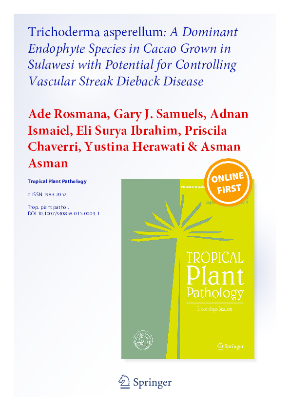 (PDF) Trichoderma asperellum: A Dominant Endophyte Species in Cacao Grown in Sulawesi with ...
