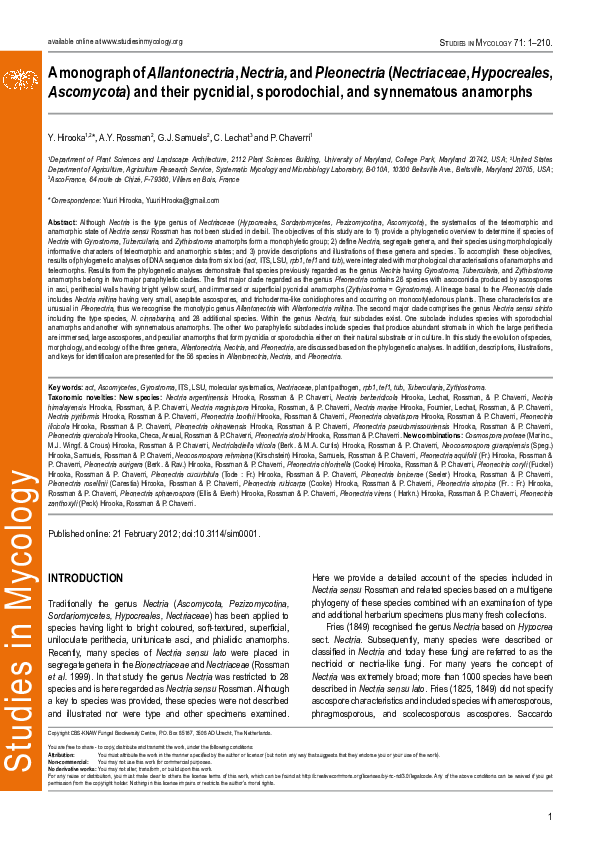 (PDF) Morphology and ultrastructure of Neolecta species | Sara Landvik ...
