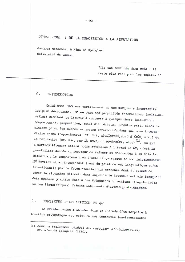 (PDF) Quand même: de la concession à la réfutation