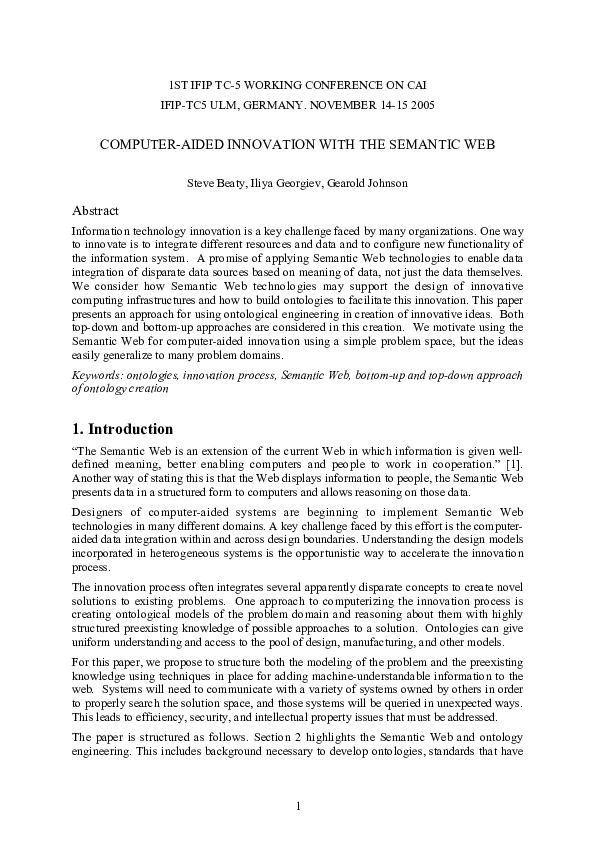 (PDF) COMPUTER-AIDED INNOVATION WITH THE SEMANTIC WEB | Iliya Georgiev ...