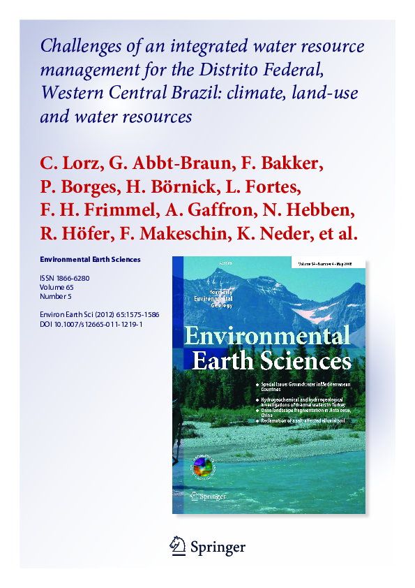 (PDF) Challenges of an integrated water resource management for the ...