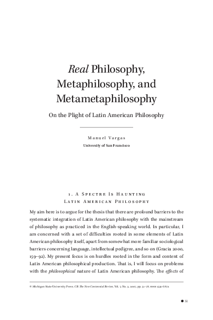 (PDF) Real Philosophy, Metaphilosophy, and Metametaphilosophy
