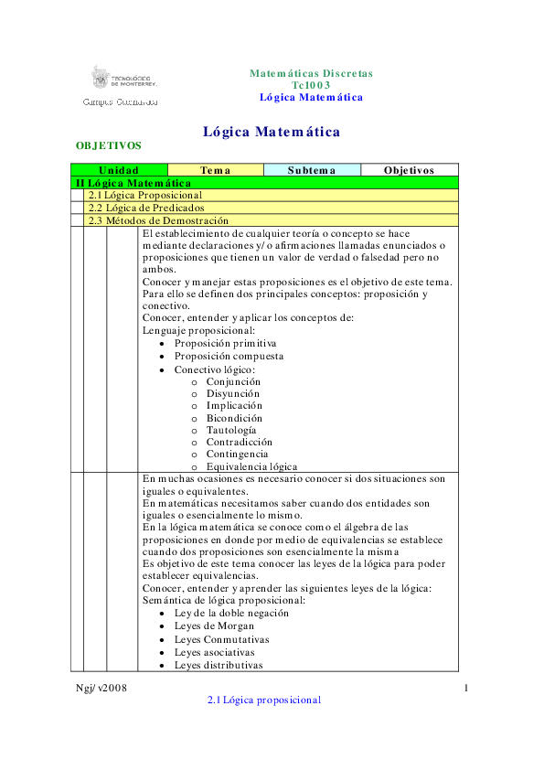 (PDF) Lógica Matemática