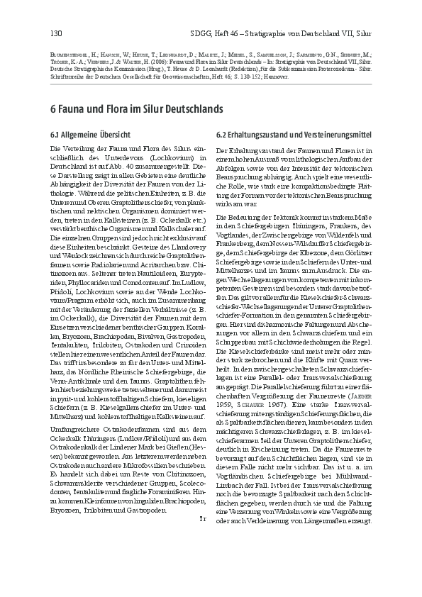 (PDF) Fauna und Flora im Silur Deutschlands