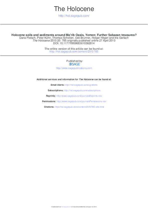 (PDF) The Holocene