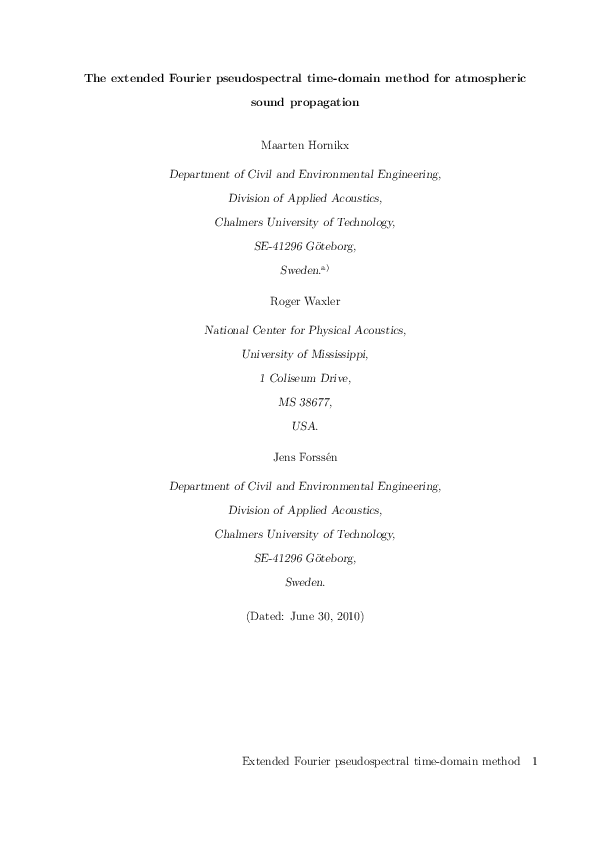Pdf The Extended Fourier Pseudospectral Time Domain Method For