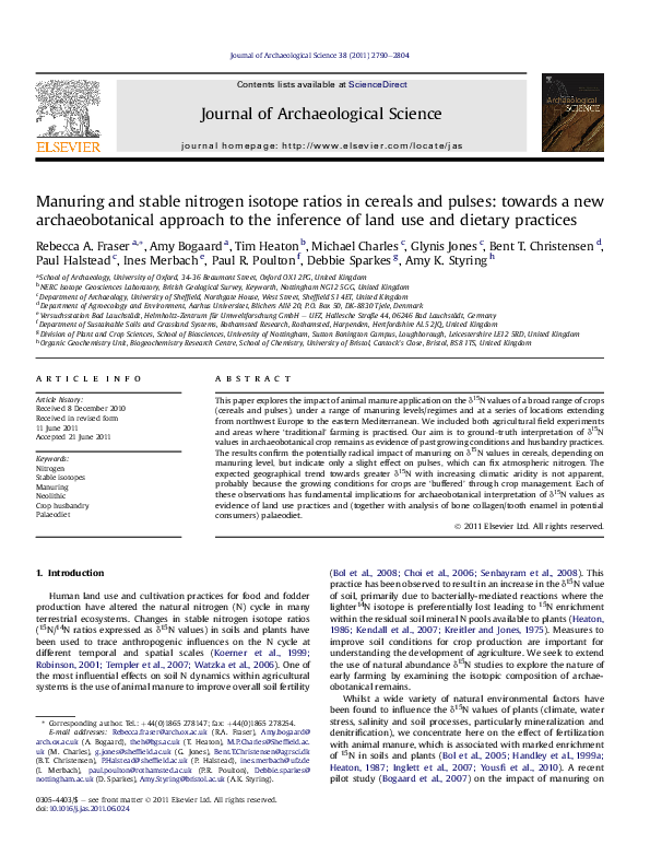 (PDF) #2425 Fraser et al JAS | Paul Halstead, Rebecca Fraser, and Paul ...