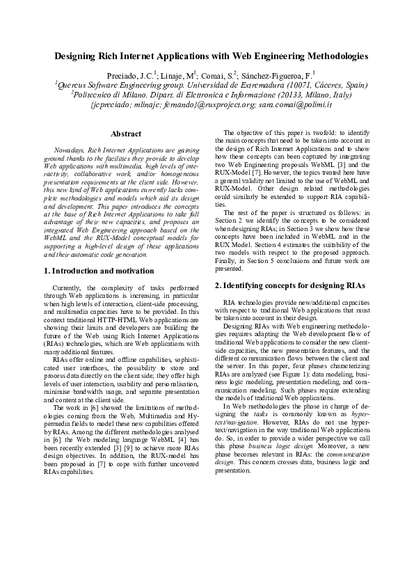 (PDF) Designing Rich Internet Applications with Web Engineering ...