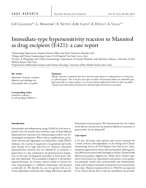 (PDF) Immediate type hypersensitivity reaction to MRI contrast media (초)