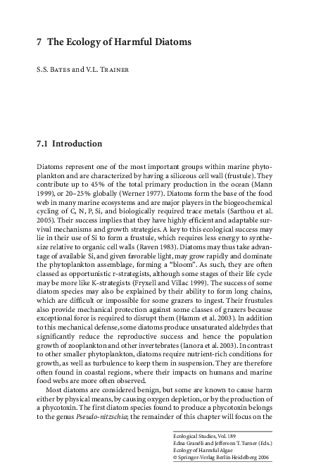 (PDF) The ecology of harmful diatoms