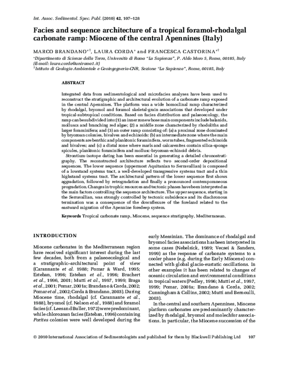 (PDF) Facies and Sequence Architecture of a Tropical Foramol-Rhodalgal ...