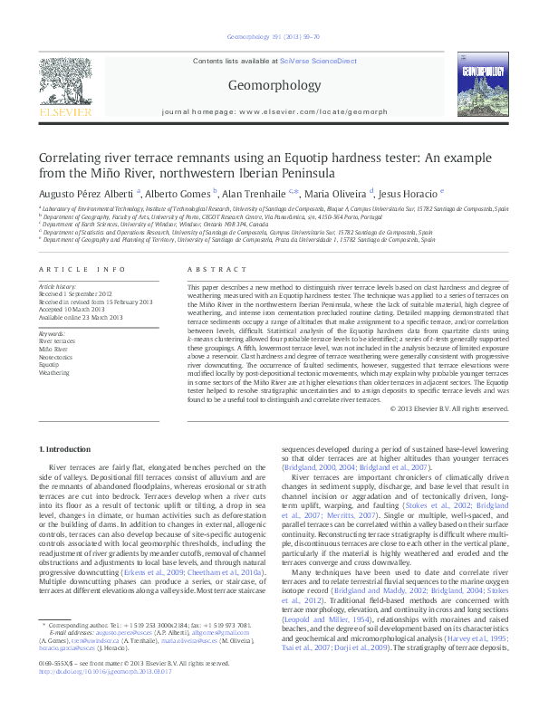 (PDF) Correlating river terrace remnants using an Equotip hardness ...