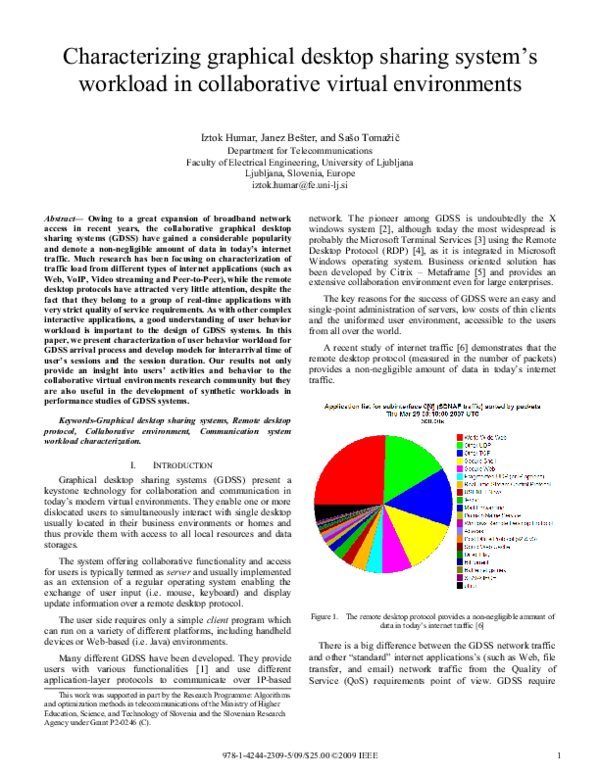 (PDF) Characterizing Graphical Desktop Sharing System's Workload in Collaborative Virtual ...