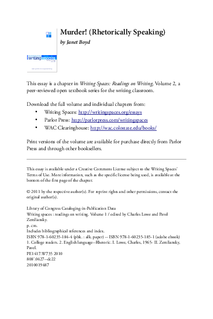 (PDF) Murder! (Rhetorically Speaking)