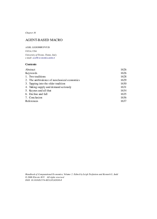 (PDF) Agent-based Macro